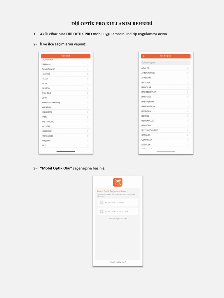 Diji Optik Kullanim Kilavuzu | PDF