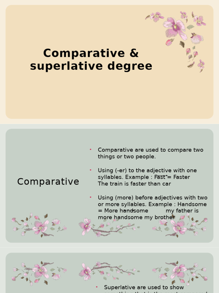 Comparative & Superlative - Comparing With As | PDF | Language Mechanics | Linguistic Typology
