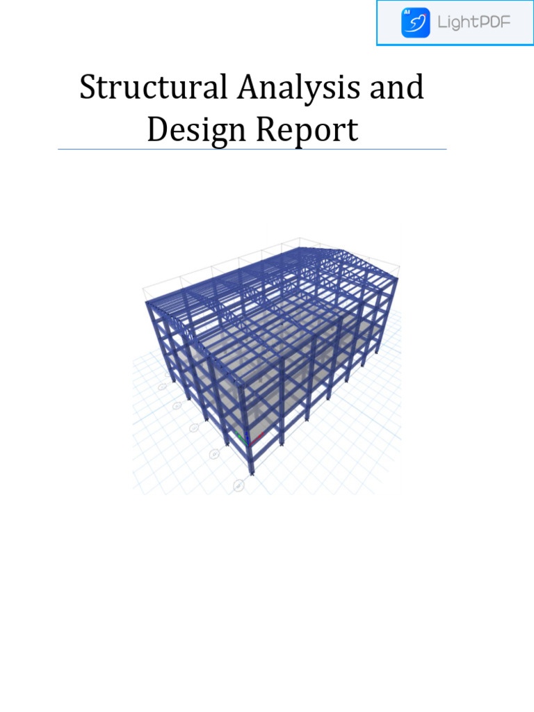 Structural Analysis & Design Report | PDF | Structural Load | Beam ...