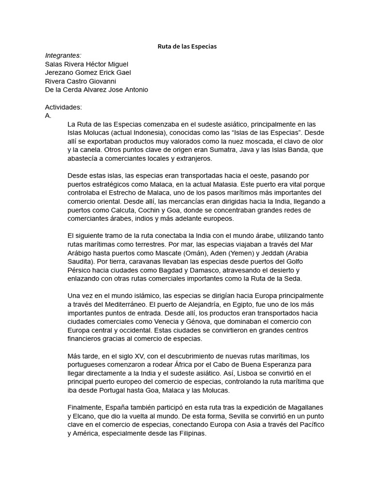 Proyecto Guillermina | PDF | especia | Imperio español