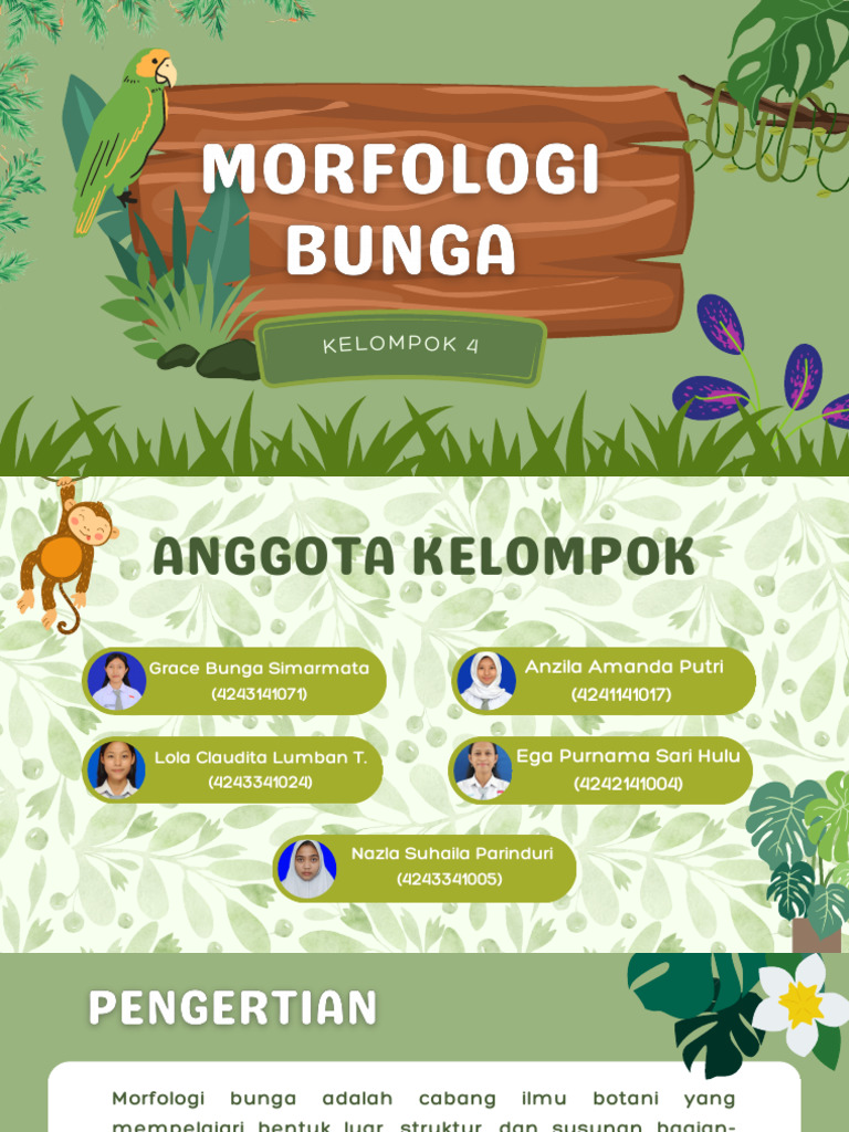 Morfologi Bunga - Kelompok 4 | PDF