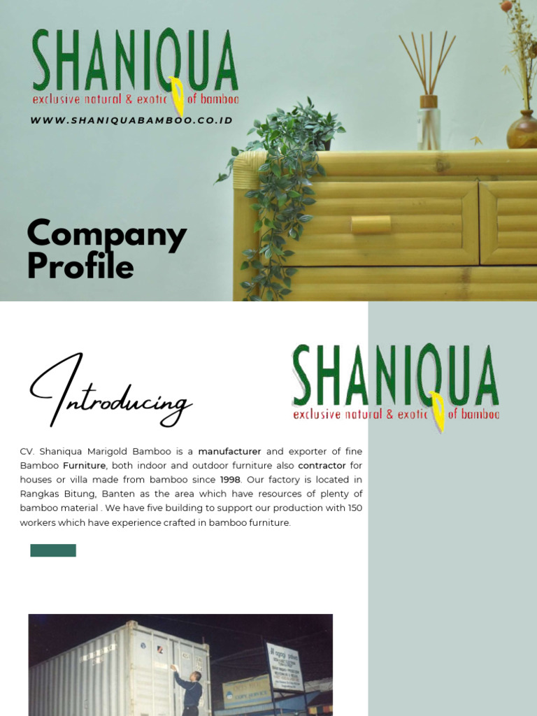Shaniqua Bamboo: Sustainable Furniture Exporter | PDF | Bamboo | Forest ...