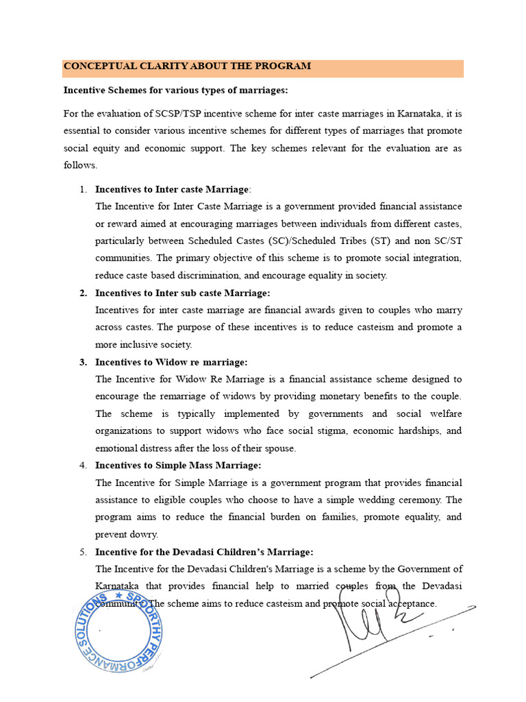 Incentives for Inter-Caste Marriage in Karnataka | PDF | Marriage ...