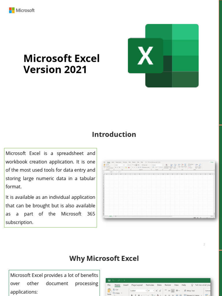 Microsoft Excel 2021 Overview and Features | PDF | Microsoft Excel ...