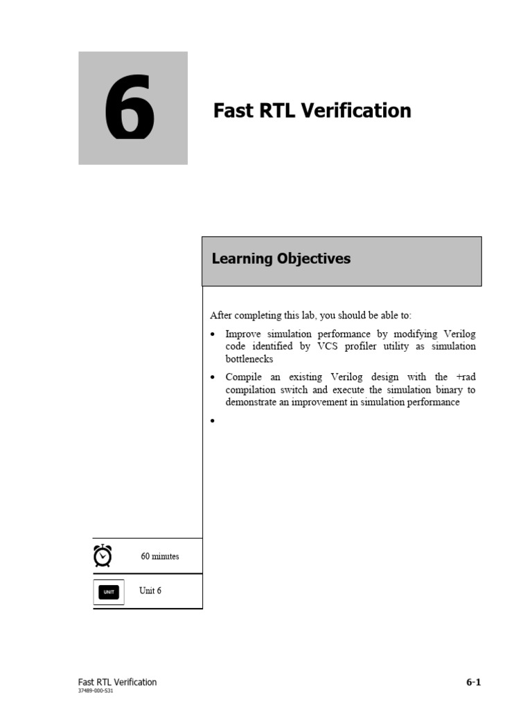 Lab 06 RTL | PDF | Program Optimization | Simulation
