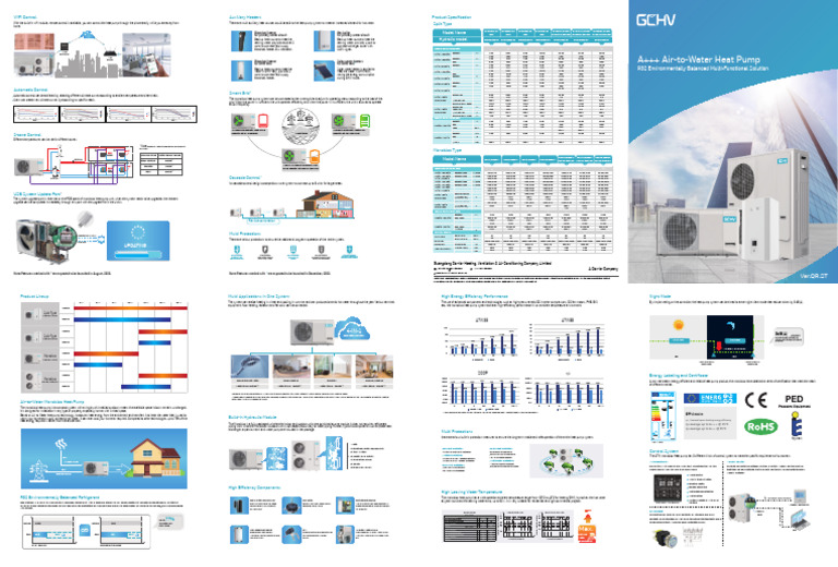 14.A2W Monobloc Heat Pump_leaflet | PDF | Water Heating | Electric Power