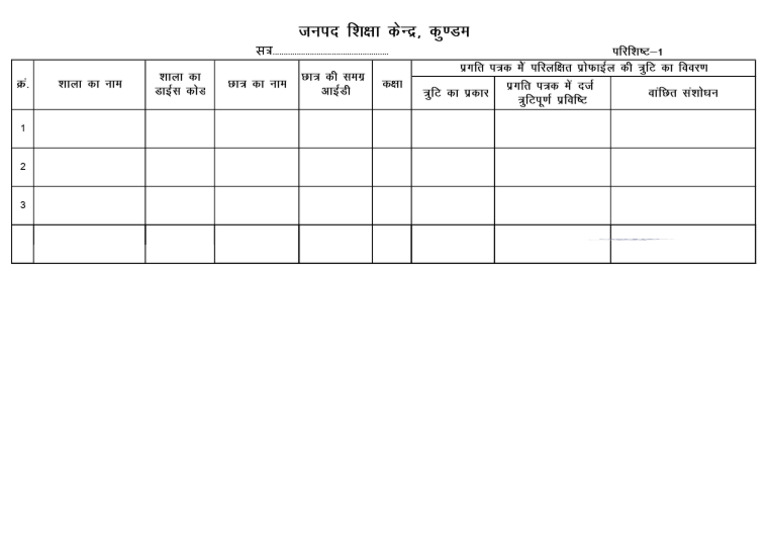 Truti Sudhar FORMAT | PDF