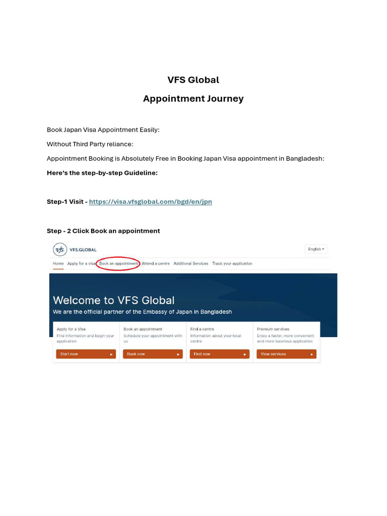 VFS - Appointment Tutorial 1 | PDF
