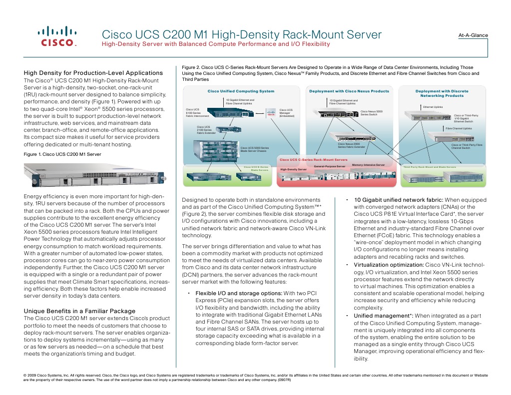 Cisco Ucs200m | PDF