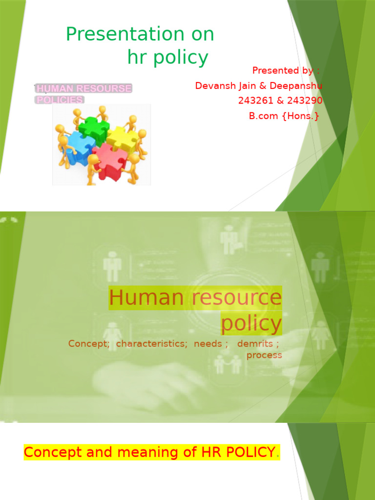 HRM Presentation | PDF | Policy | Human Resource Management