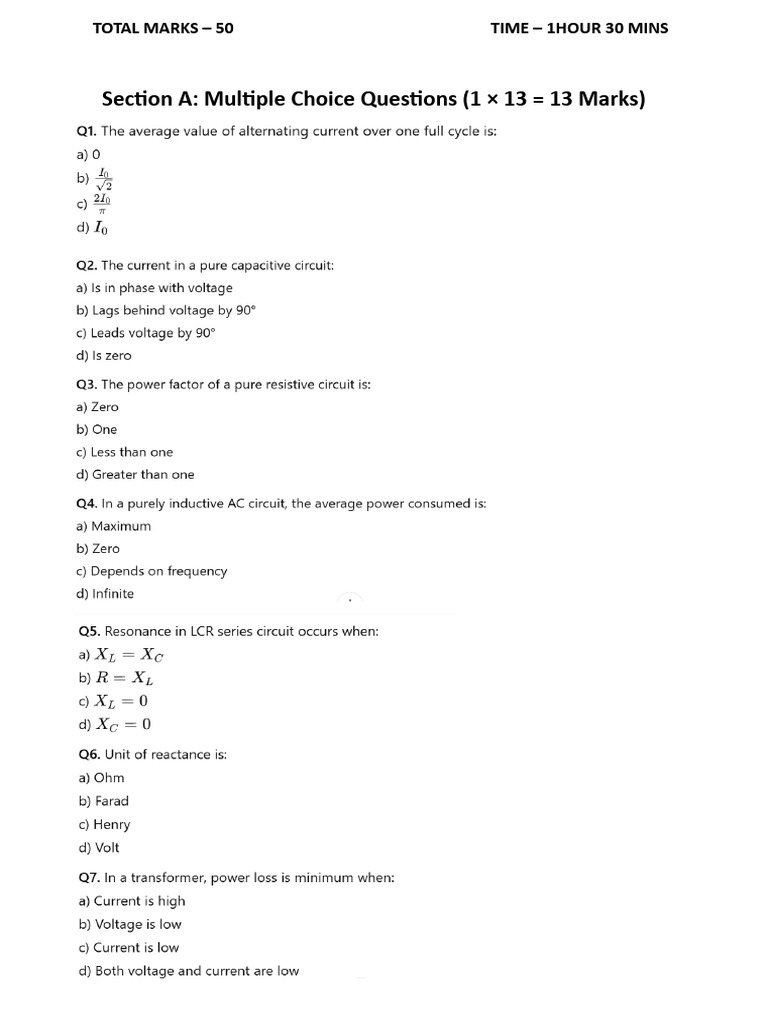 Alternating Current Test Overview | PDF