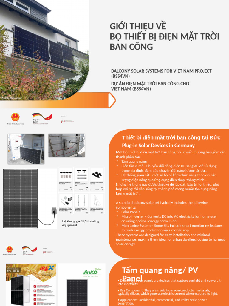 BSS4VN Presentation - Balcony Solar Kit - Final | PDF