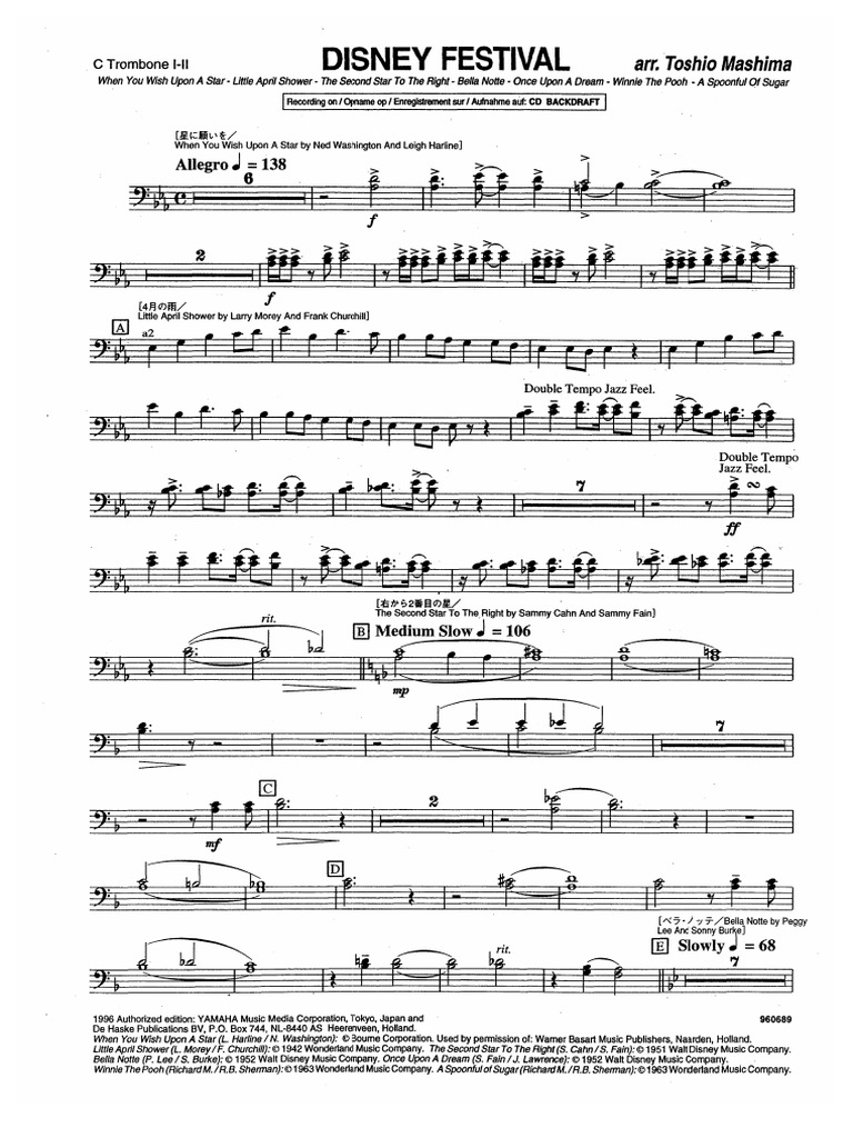 Disney Festival Trombone 1 | PDF