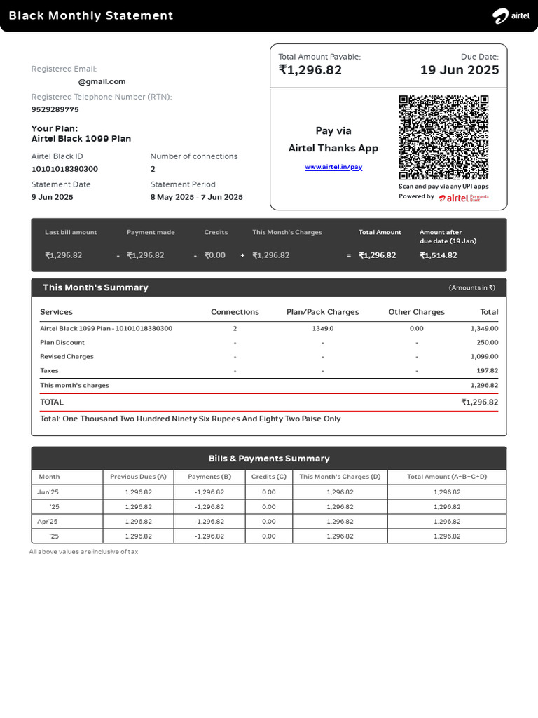 814015163-wifi-Bill-Jun 2025 | PDF | Payments