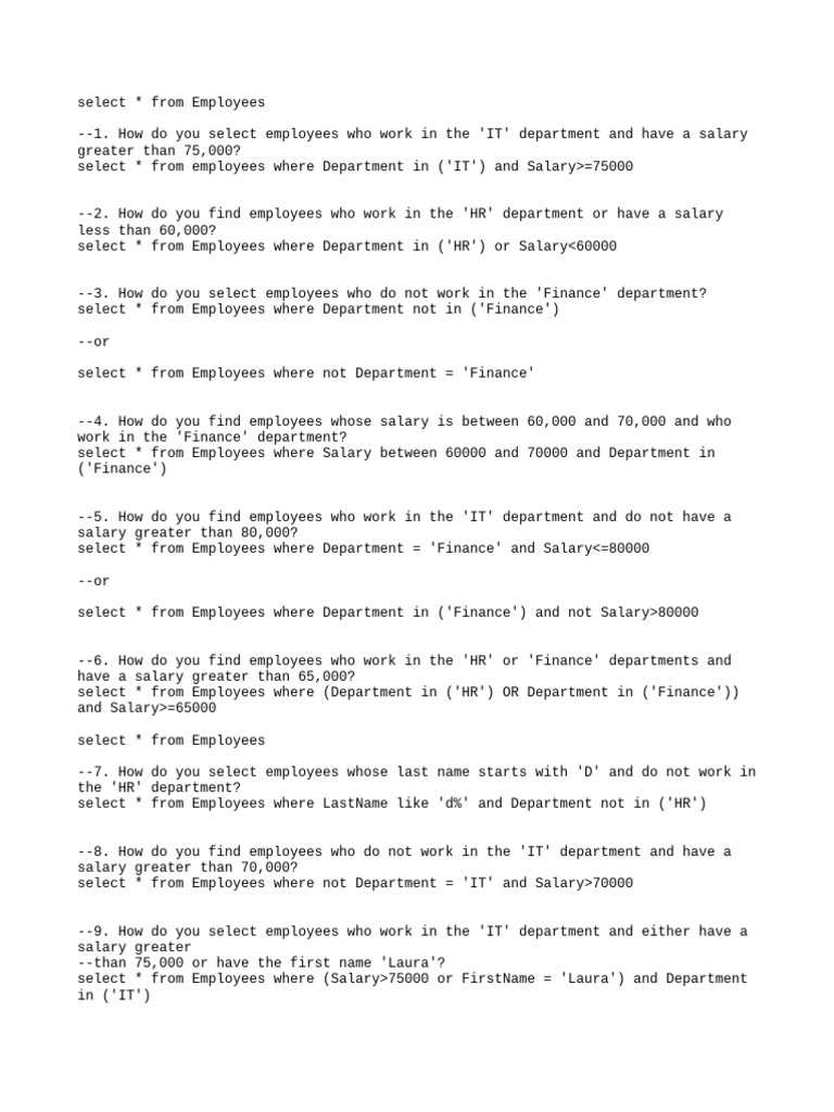 Lec 43 SQL Practice | PDF
