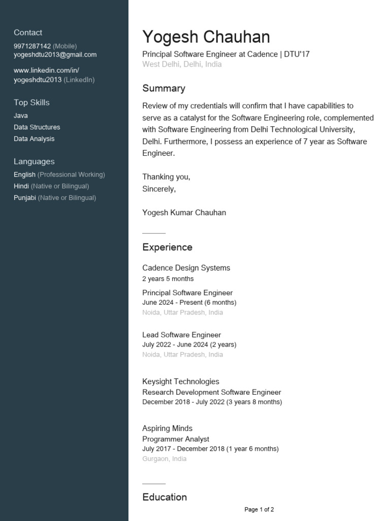 Sagar Bhaiya Cv | PDF