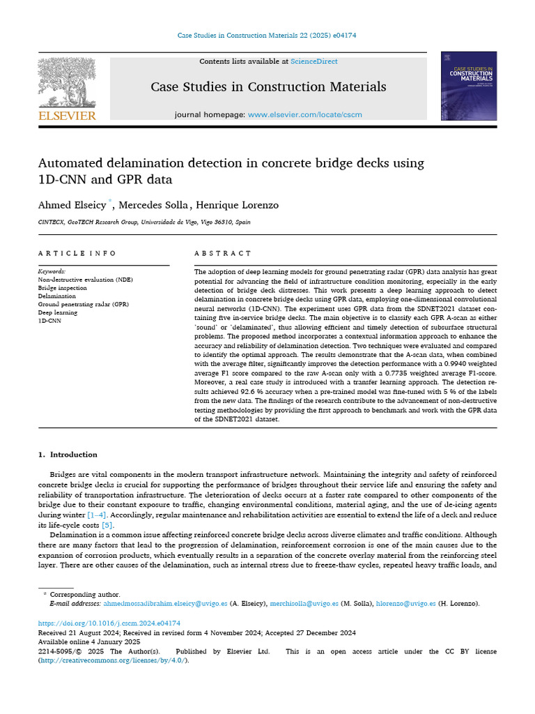 Automated Delamination Detection in Concrete Bridge Decks Using | PDF ...