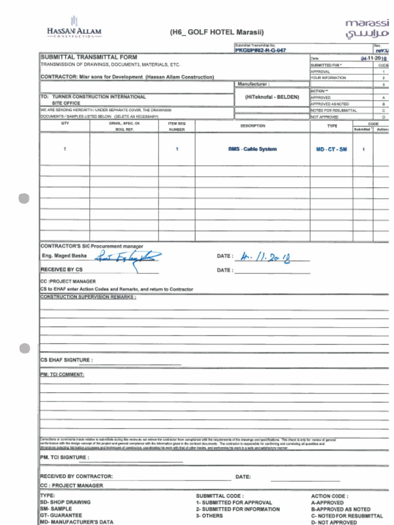 BMS - Cable System (HiTeknofal - BELDEN) Rev.00 04-11-2018 | PDF