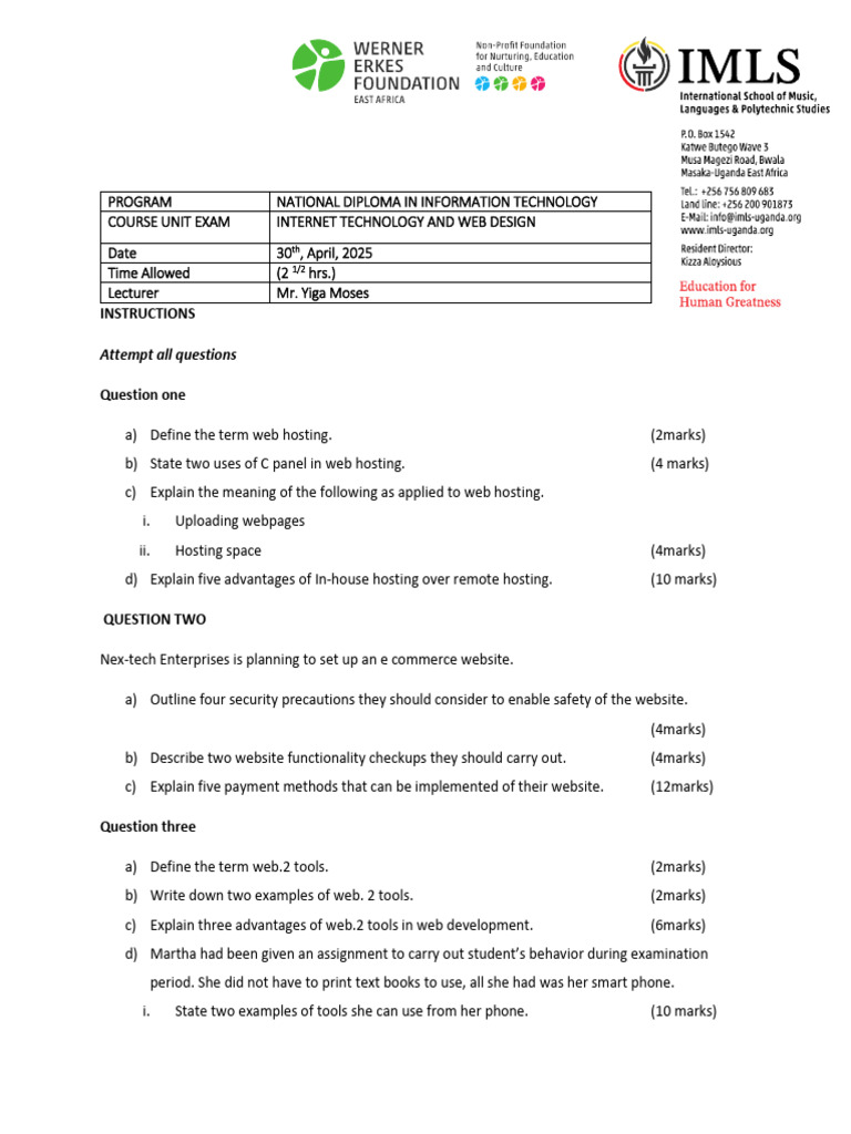 Internet Technology And Web Design Pdf