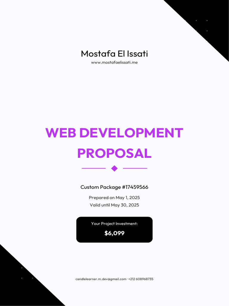 Mostafa El Issati Web Proposal 17459566 | PDF | Web Development | Search Engine Optimization