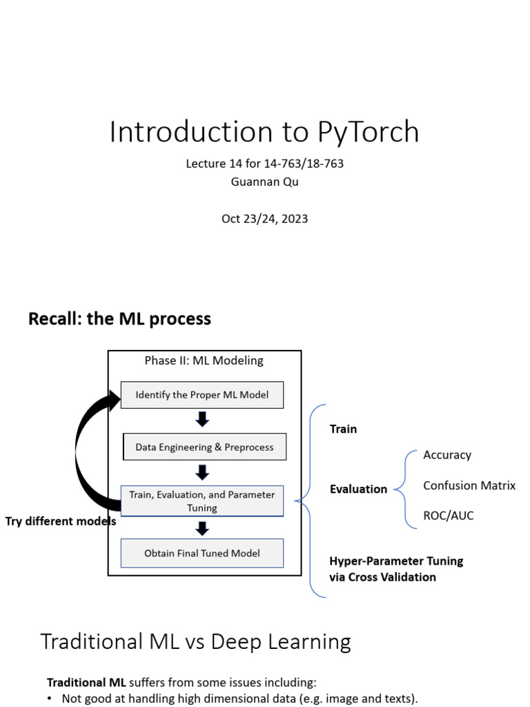 Lecture 14 Introduction To Pytorch | PDF | Deep Learning | Regression Analysis