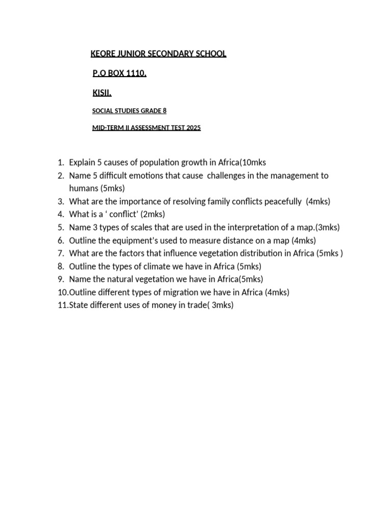Grade 8 Social Studies | PDF
