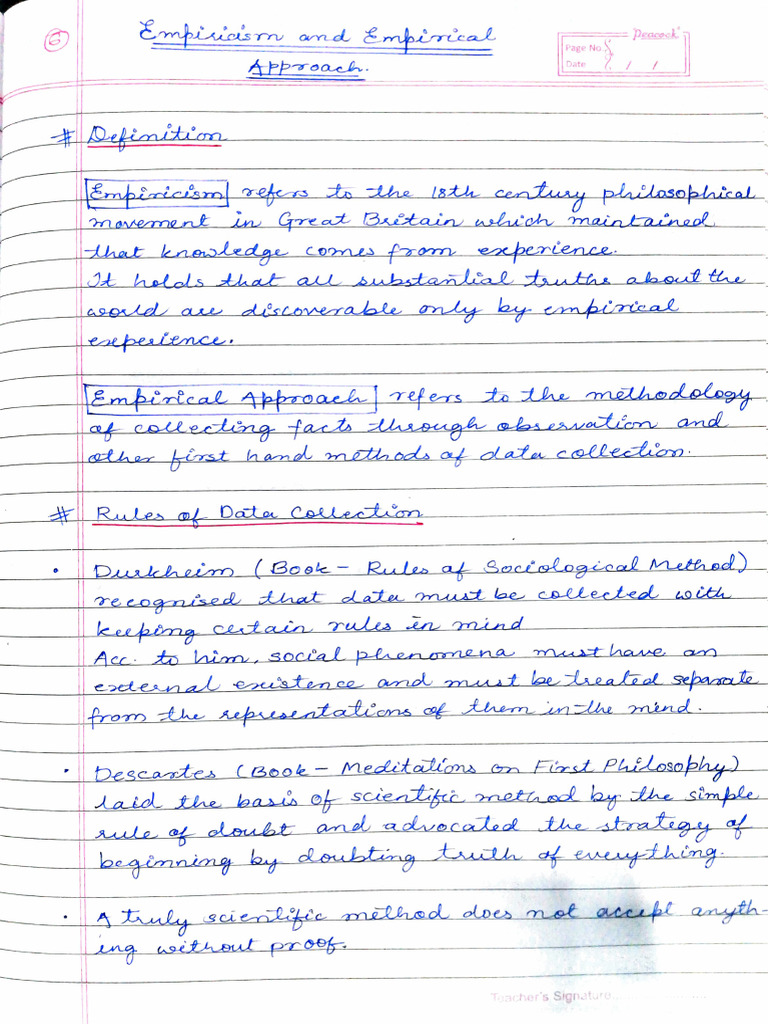 Empiricism & Empirical Approach | PDF | Epistemological Theories