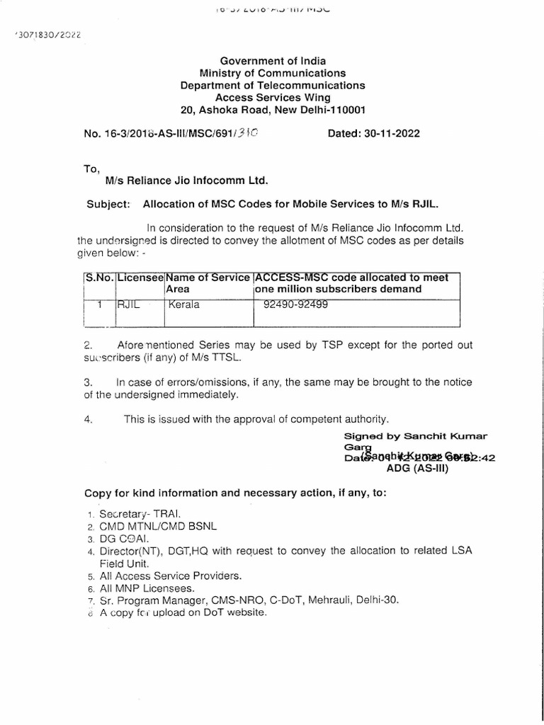 MSC Code For Kerala Ls A | PDF