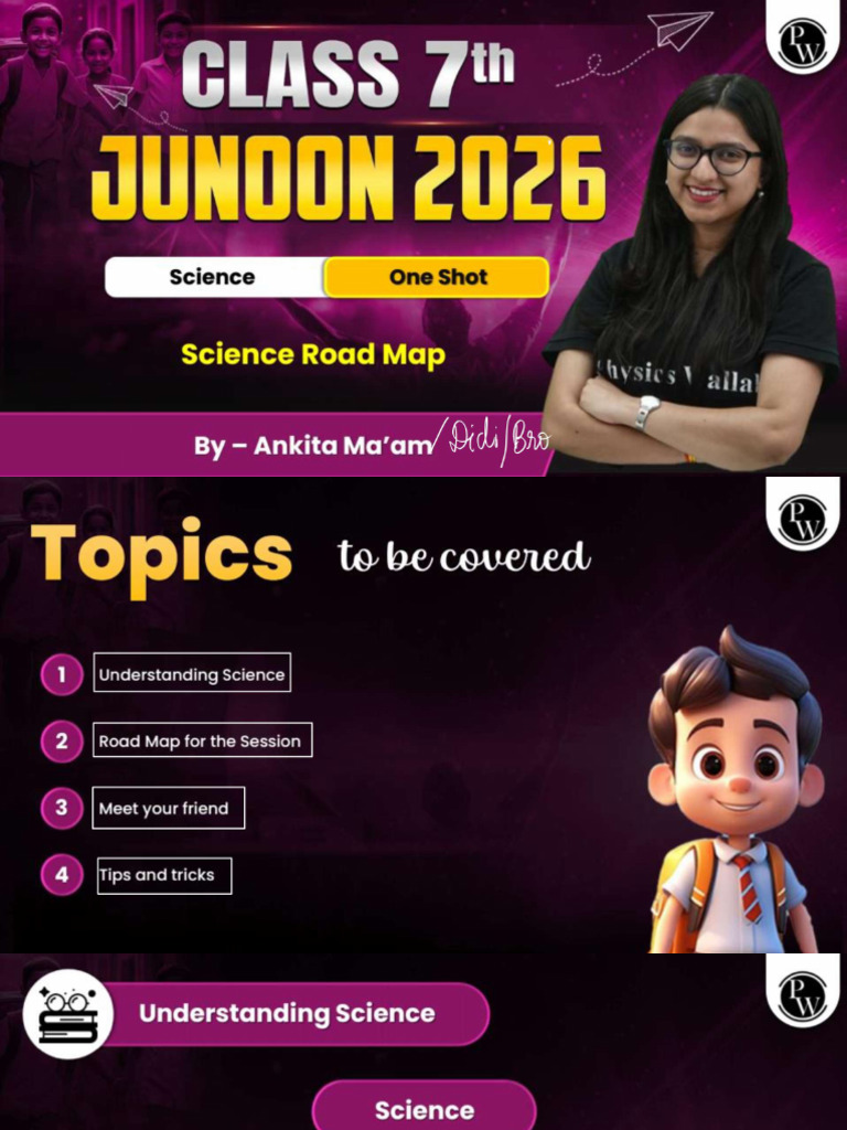 Road Map - Class Notes - Junoon 2026 (Class 7th) | PDF