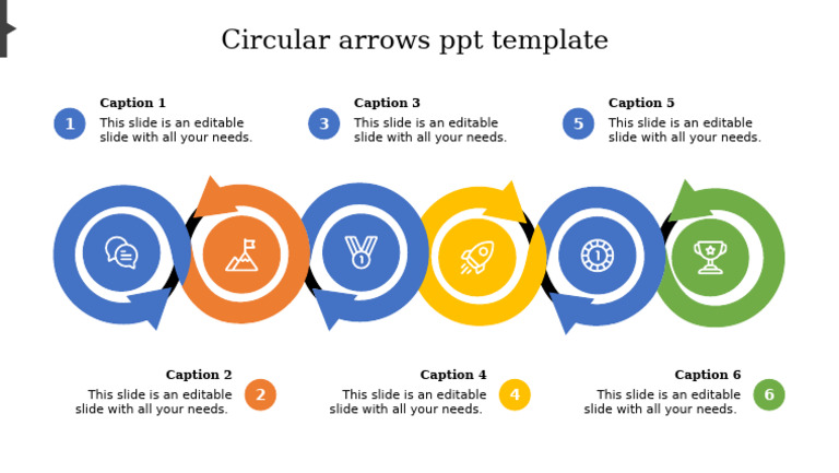 76179-Circular Arrows PPT Template-Yellow | PDF