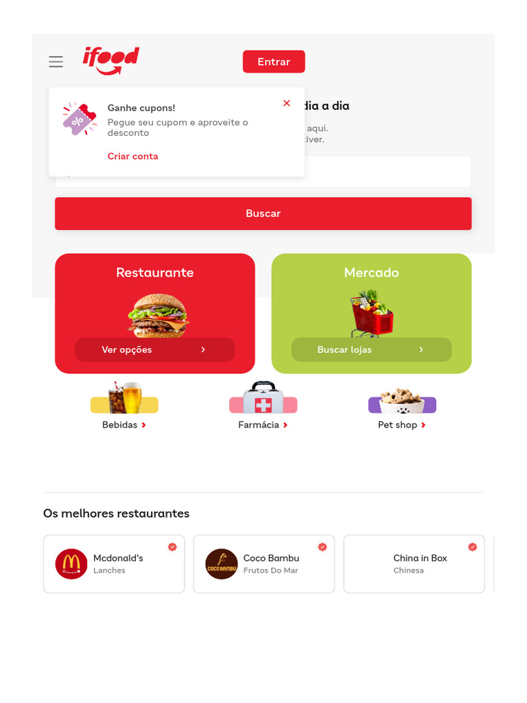 Delivery de Comida e Mercado - Ifood | PDF