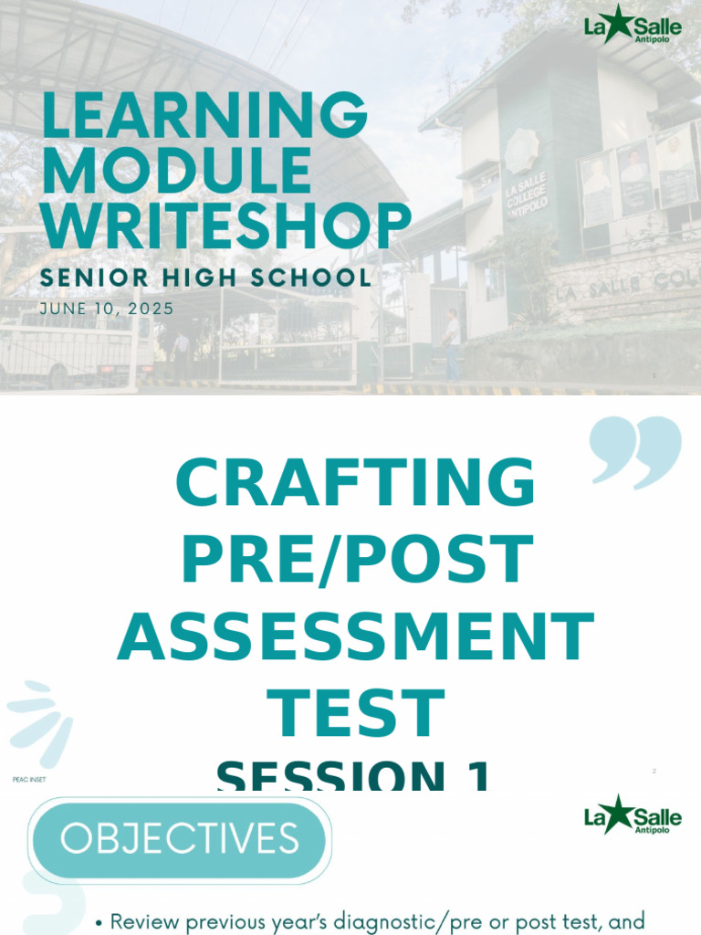 Pre/Post Assessment Test Strategies | PDF | Multiple Choice | Cognitive ...