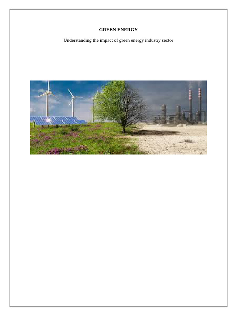 Green Energy Sector Analysis 2023 | PDF | Renewable Energy ...
