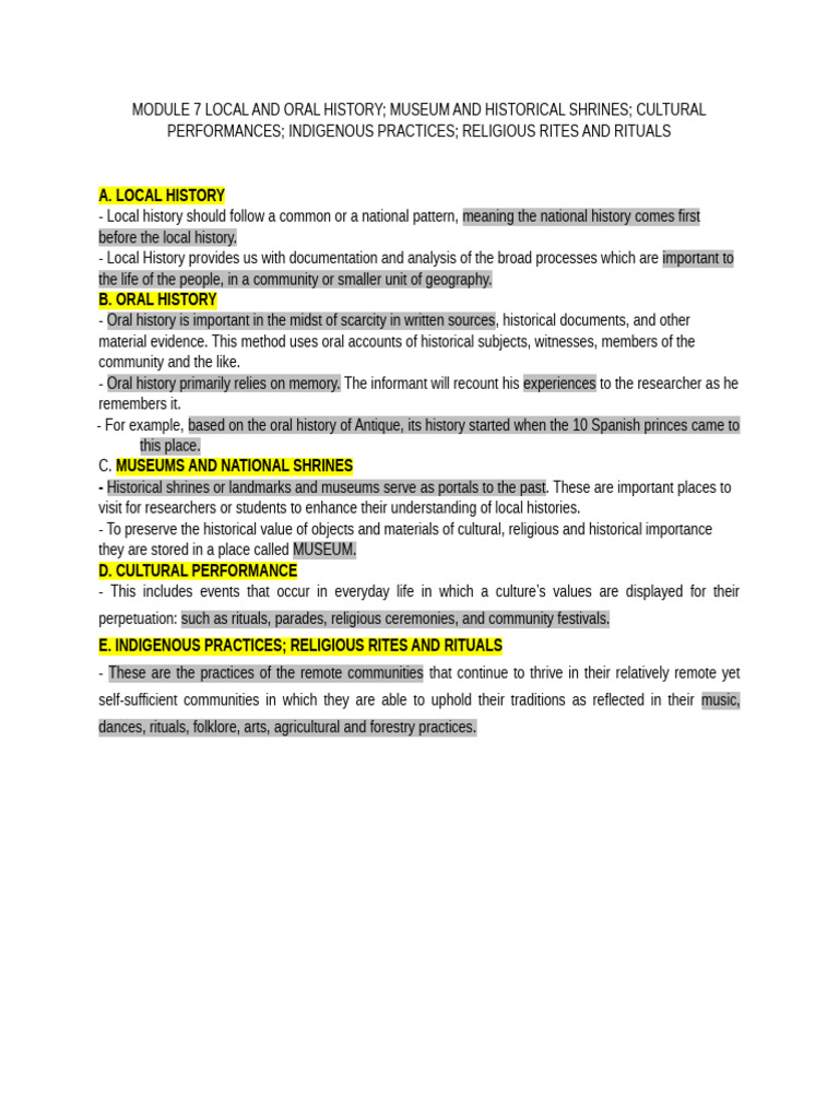 Evaluating Local and Oral History | PDF