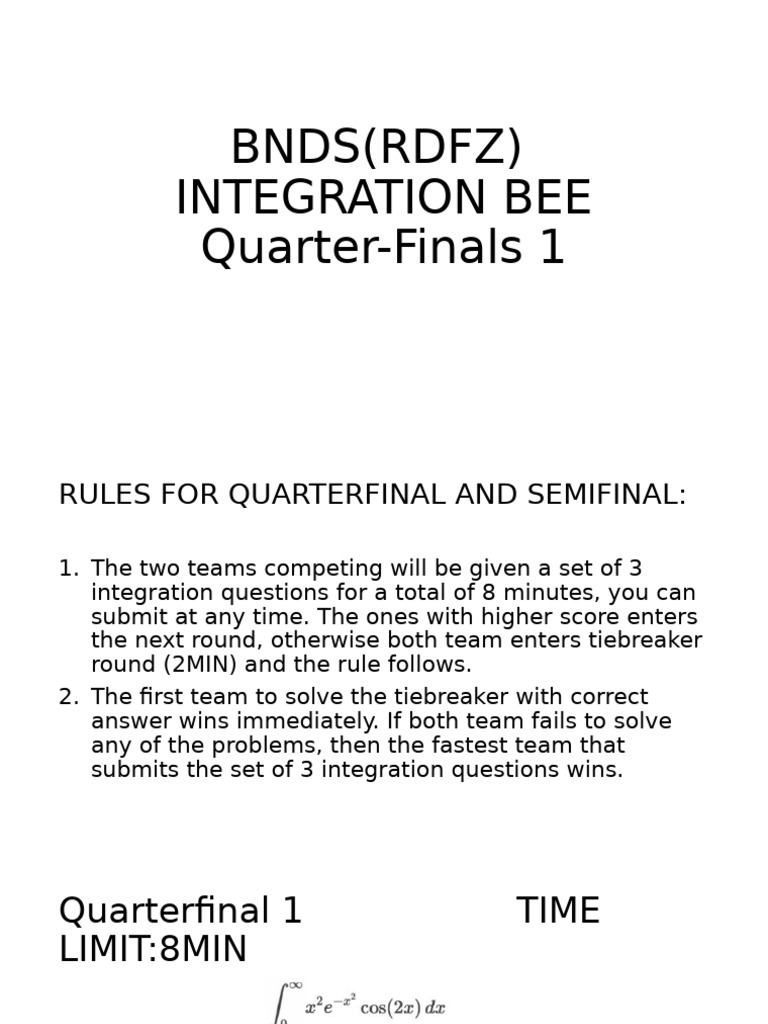 Quater Finals 1 | PDF