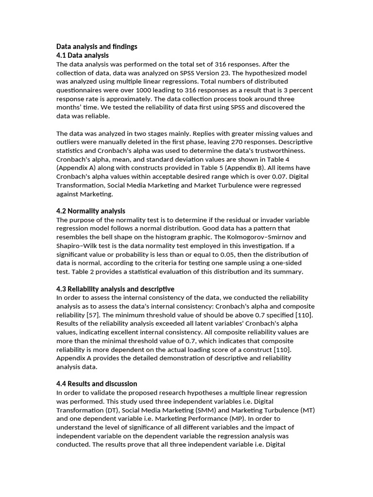 Data Analysis of Marketing Performance Factors | PDF | Data Analysis ...