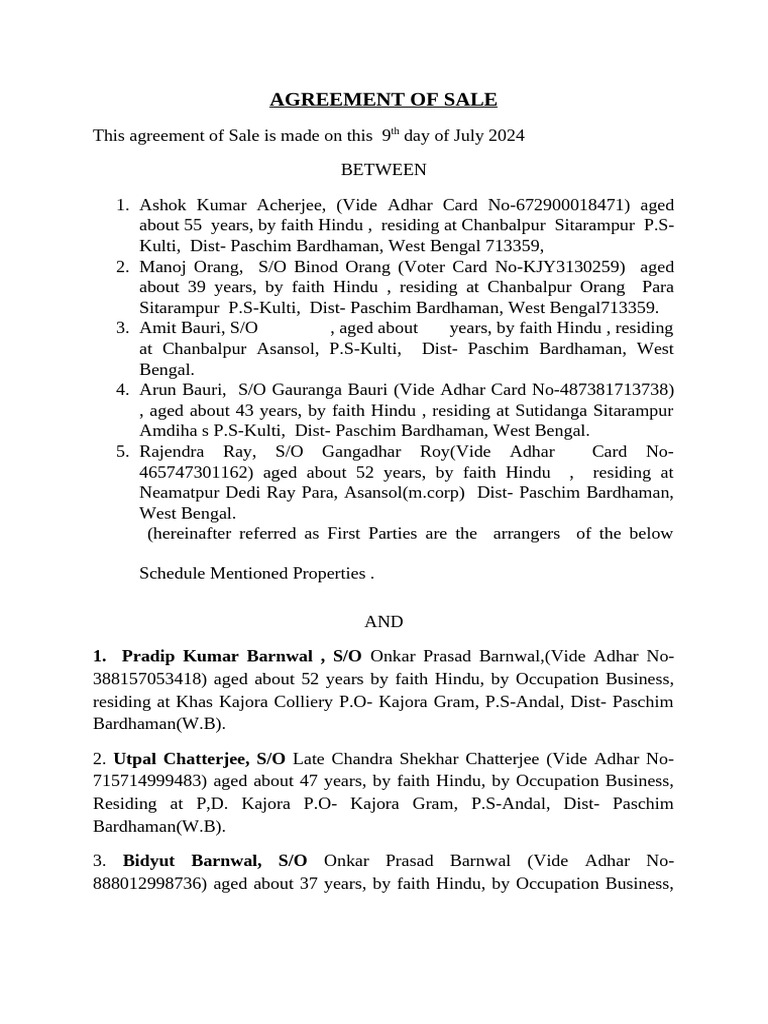 Jitendra KR Singh Agreement | PDF