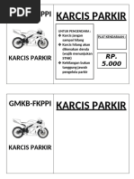 Contoh Karcis Parkir Kendaraan | PDF