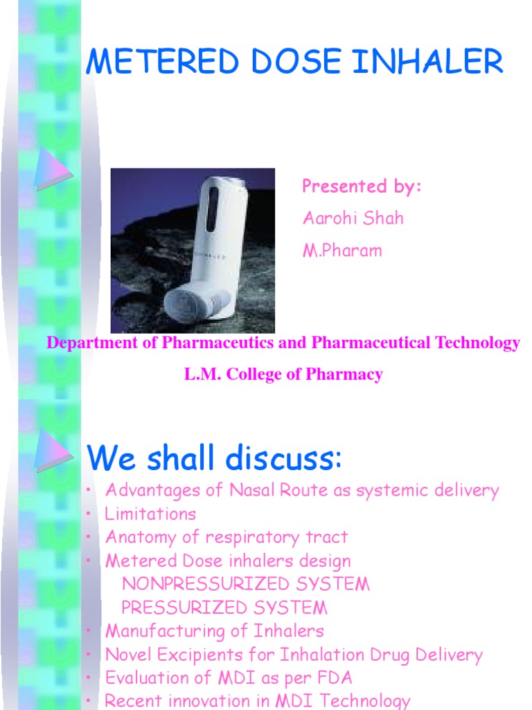 Metered Dose Inhaler | PDF | Chlorofluorocarbon | Pharmaceutical