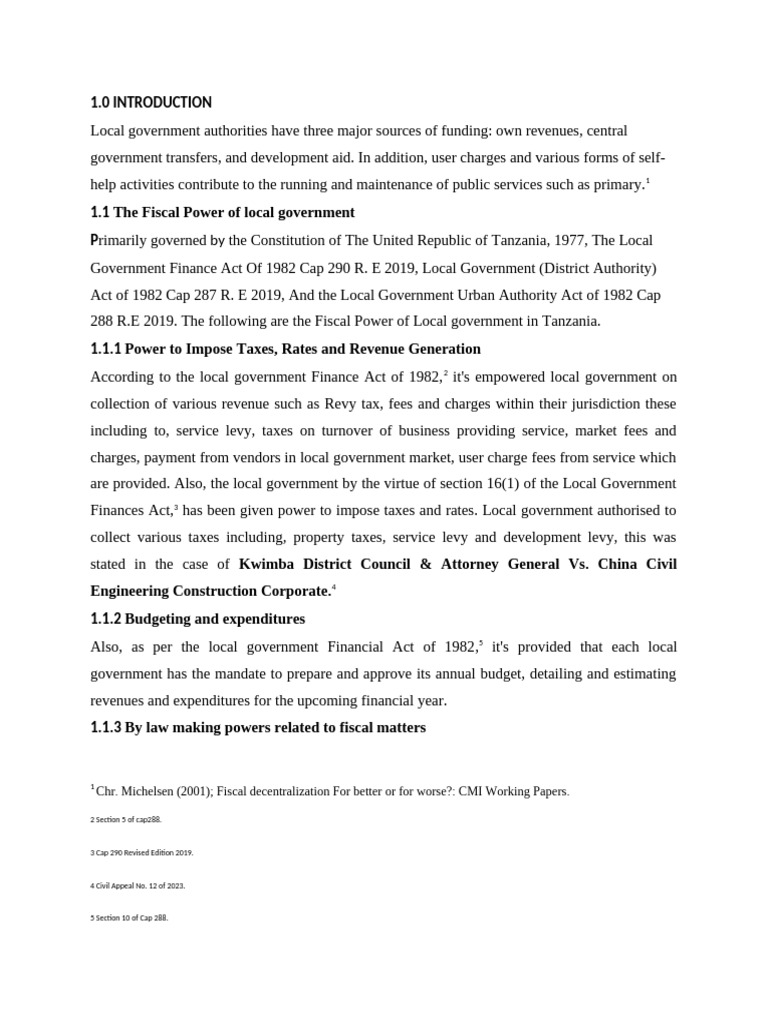 LOCAL GOVERNMENT LAW Edited Task | PDF | Taxes | Government Budget