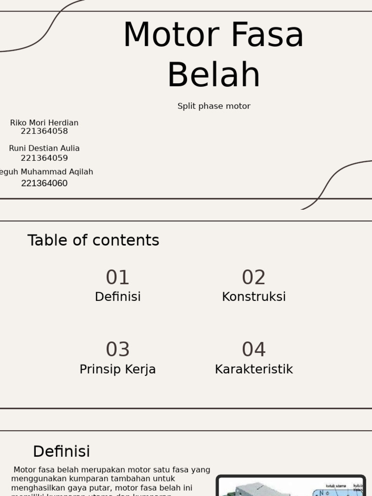 Mesin Listrik, Split Phase Motor | PDF