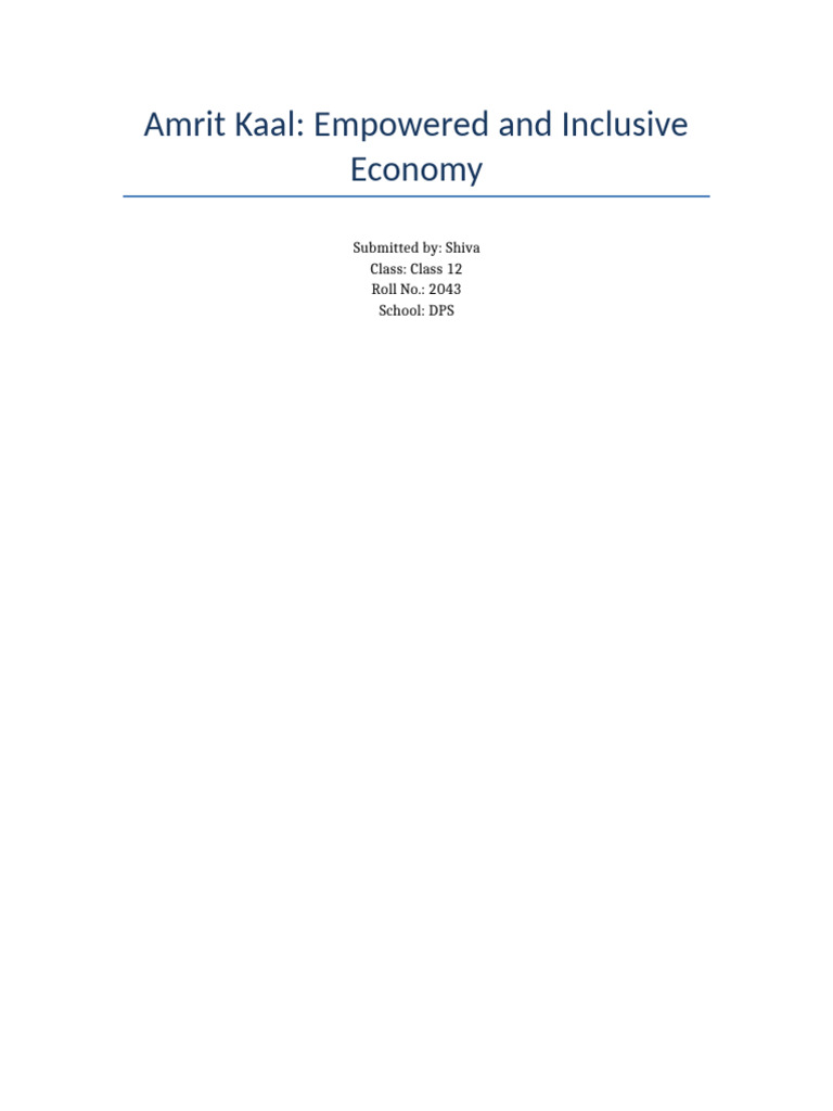 Amrit Kaal Project Shiva Without Cover | PDF | Sustainability | Empowerment