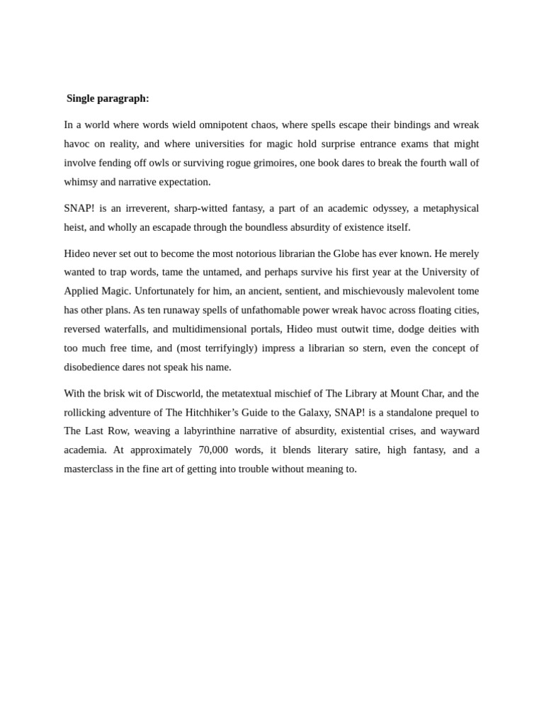 Single Paragraph | PDF