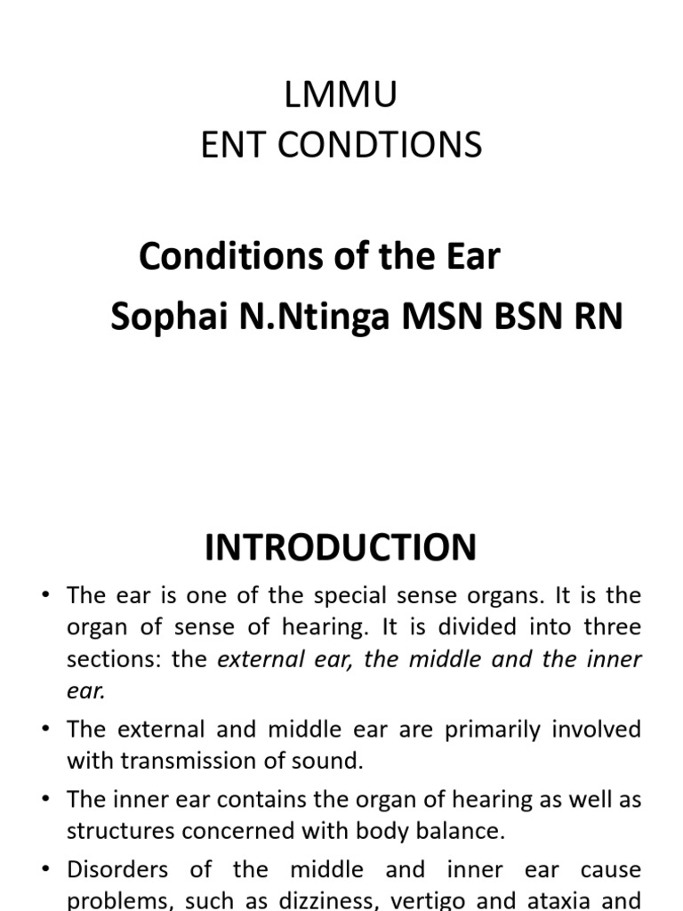 Ear Conditions Otitis Media | PDF | Ear | Otorhinolaryngology