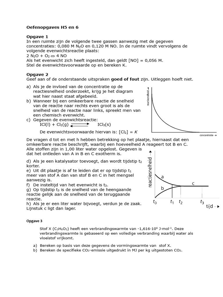 Oefenopgaves H5 en 6 | PDF