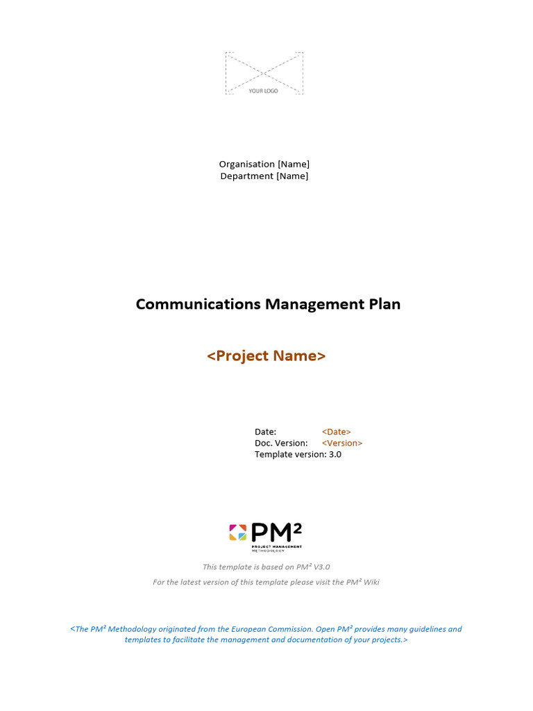 Project Communications Management Plan | PDF | Committee | Risk
