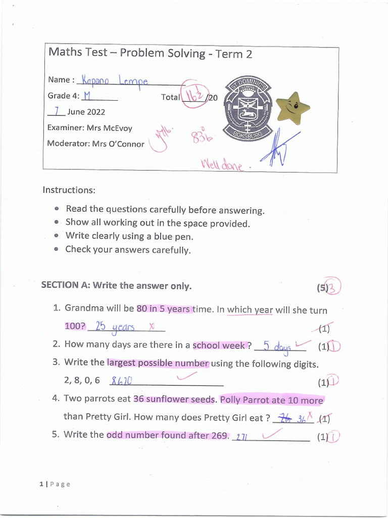 Term 2 Test | PDF