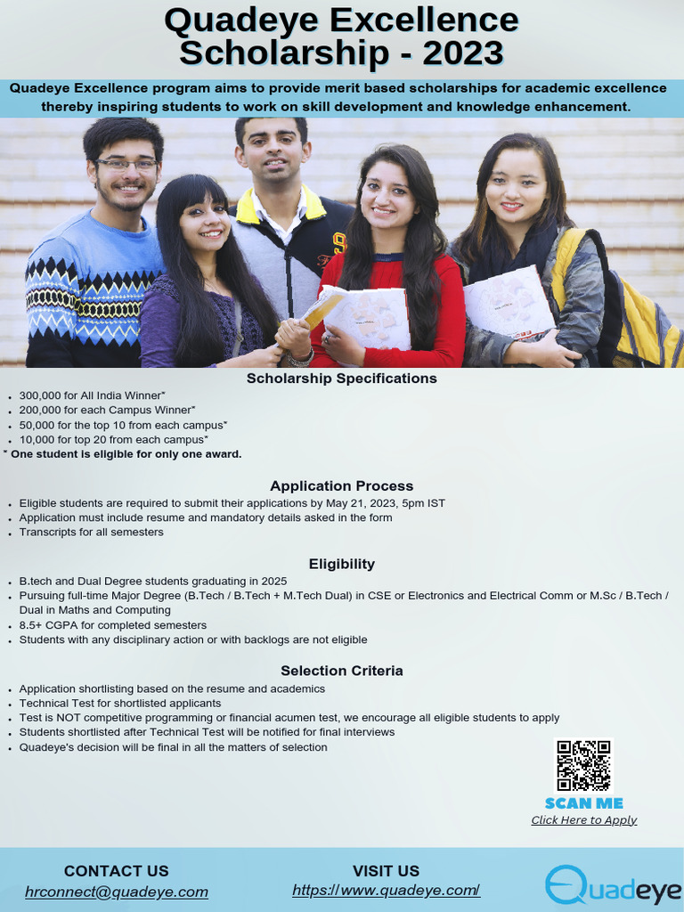 Quadeye Excelence Scholarship23 | PDF