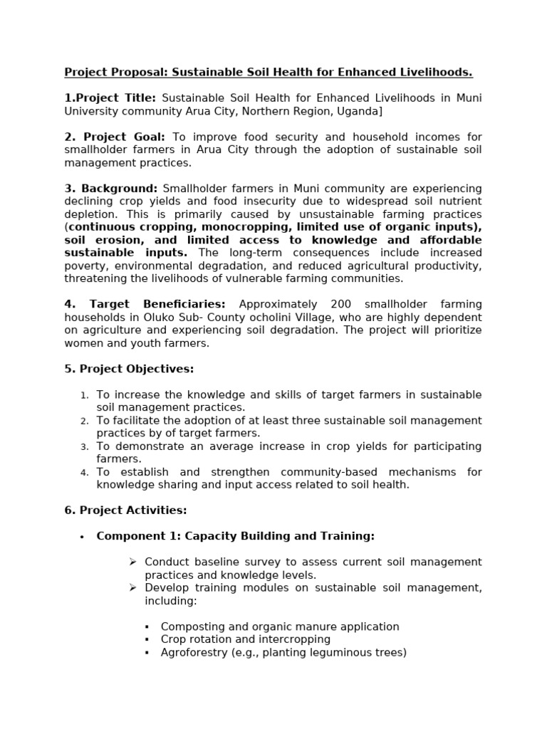 Project Proposal Group 3 | PDF | Agriculture | Soil