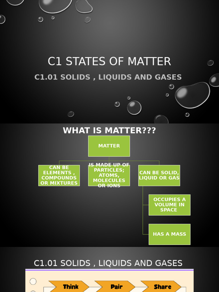 c1 States of Matter | PDF | Liquids | Gases